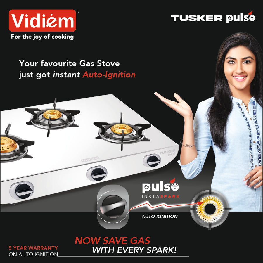 Buy Vidiem Tusker Pulse 3 Burner Stainless Steel Gas Stove Online at ...