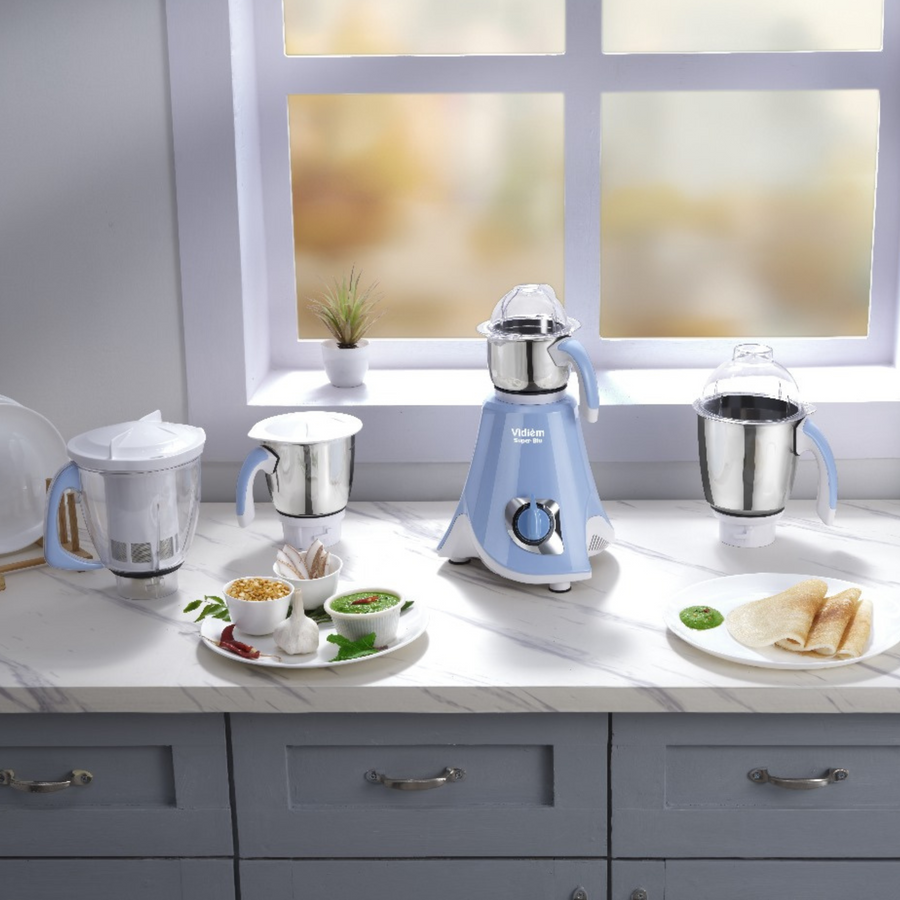 Buy EVA SUPER BLU 750W 4 Jars Mixer Grinder Online at Vidiem Stores