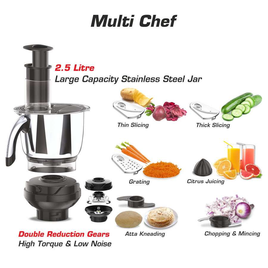 Buy VSTAR ADC 5 Jars, 750W Mixer Grinder & Multi Chef Food Processor ...