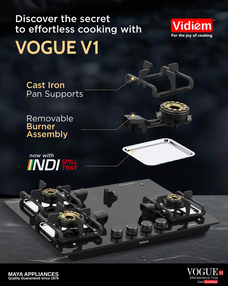 Buy Vidiem VOGUE V1 - 4Burner Glass Cooktop Online at Vidiem – Vidiem ...